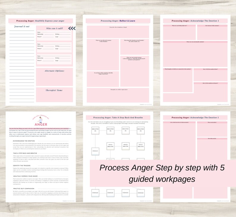 Anger Processing Journal: Mental Health Prompts & Strategies (PDF) - Etsy