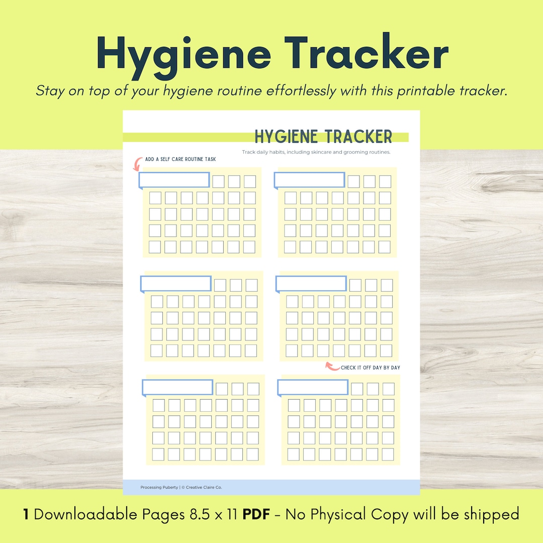 Hygiene Tracker: Personal Cleanliness Monitor, Health Habit Tracker ...