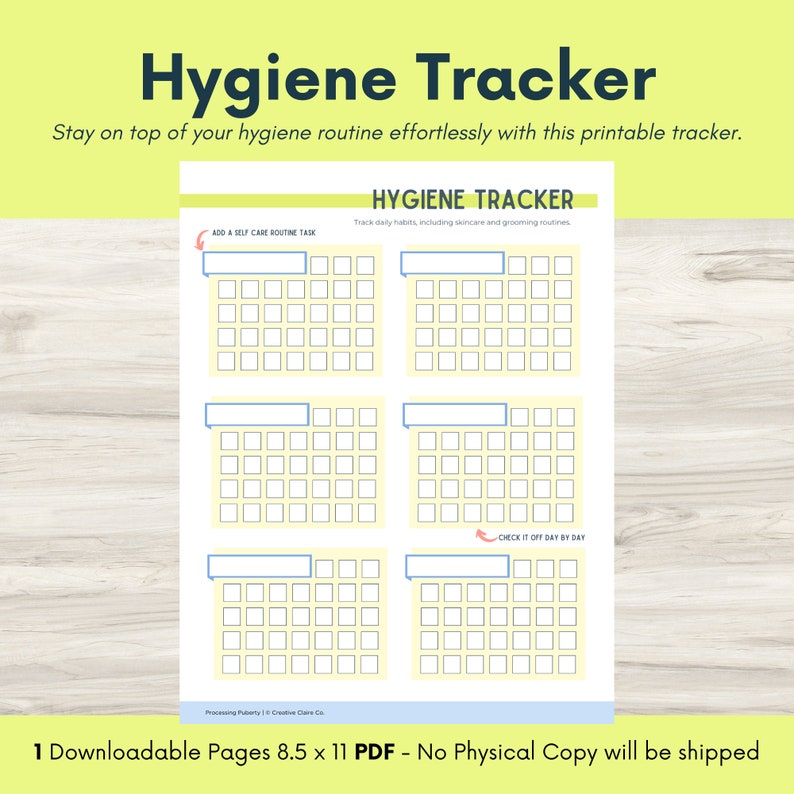 Hygiene Tracker: Personal Cleanliness Monitor, Health Habit Tracker ...