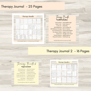 Mental Health Bundle, Therapy Journals, Mental Health Worksheets ...