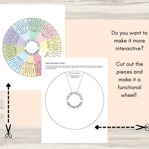 Color Palette Emotion Wheel for Emotion Exploration, A Therapy Resource ...