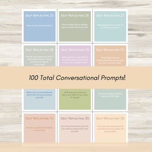 100 Self Reflective Journal Prompt Flashcards,, Mental Health Journal ...