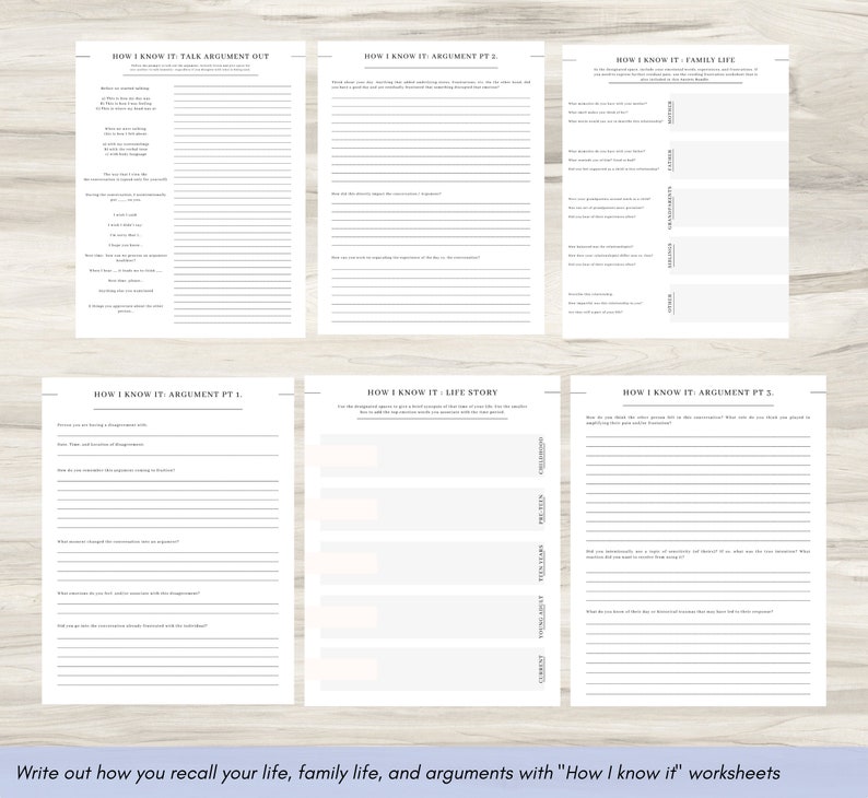 Anxiety Journal 2 Therapy Journal Worksheets Digital Mental - Etsy