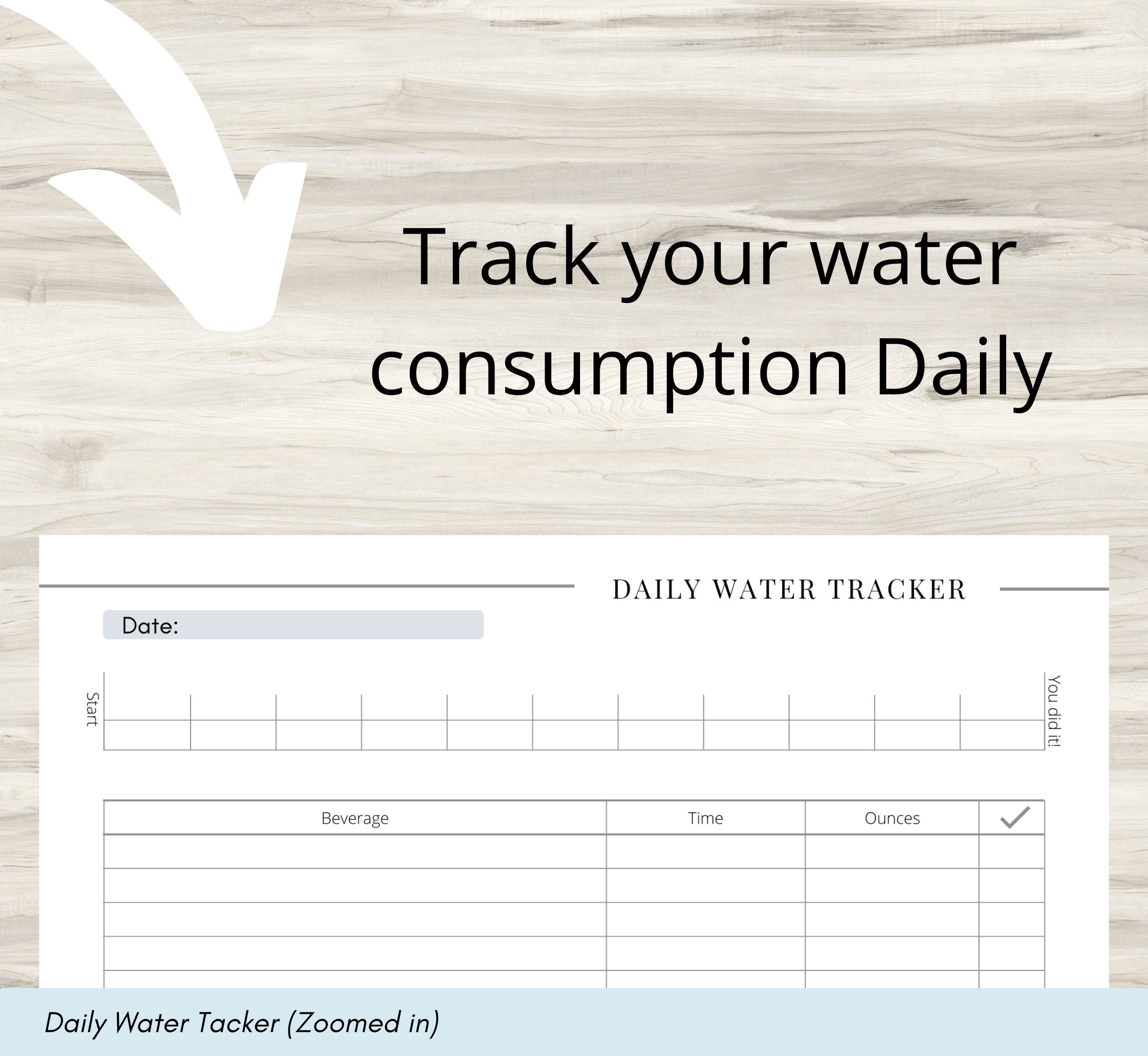 Printable Water Tracker: Daily, Weekly, Monthly (digital Download) - Etsy