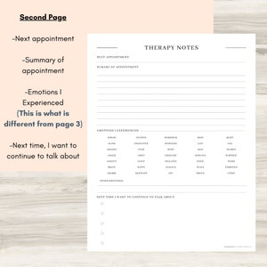 Therapy Note Sheets, Therapy Worksheet, Therapy Note Template, Therapy ...