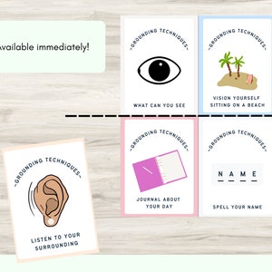 Grounding Techniques Flashcards: Mindfulness Exercises (PDF) - Etsy