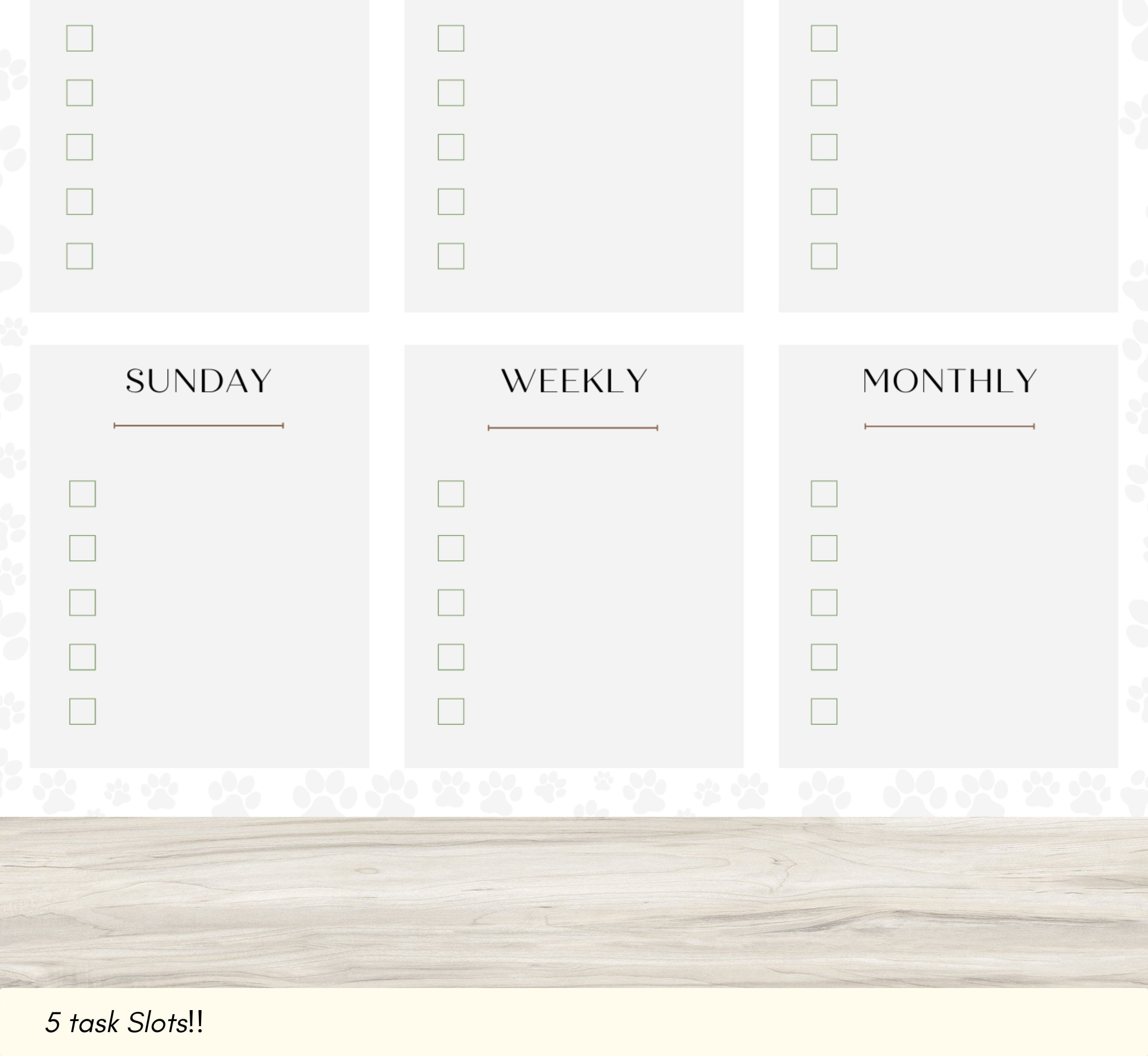 Pet Chore Chart Pet Chore Tracker Pet Chore Chart Printable | Etsy