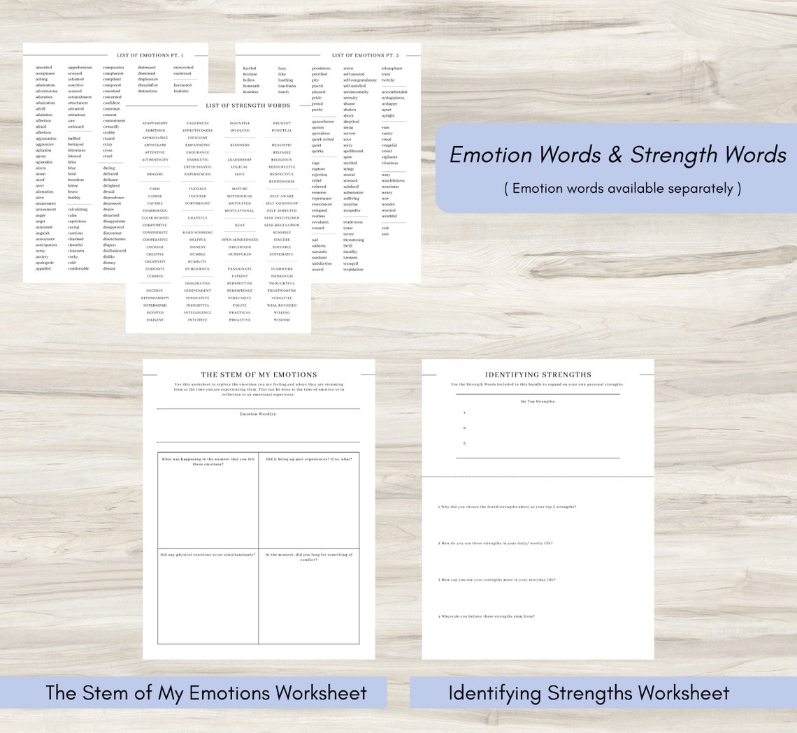 Anxiety Journal 2 Therapy Journal Worksheets Digital Mental - Etsy