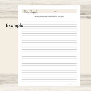 Time Capsule Journal Prompts, Self-reflection, Mindful Prompts for ...