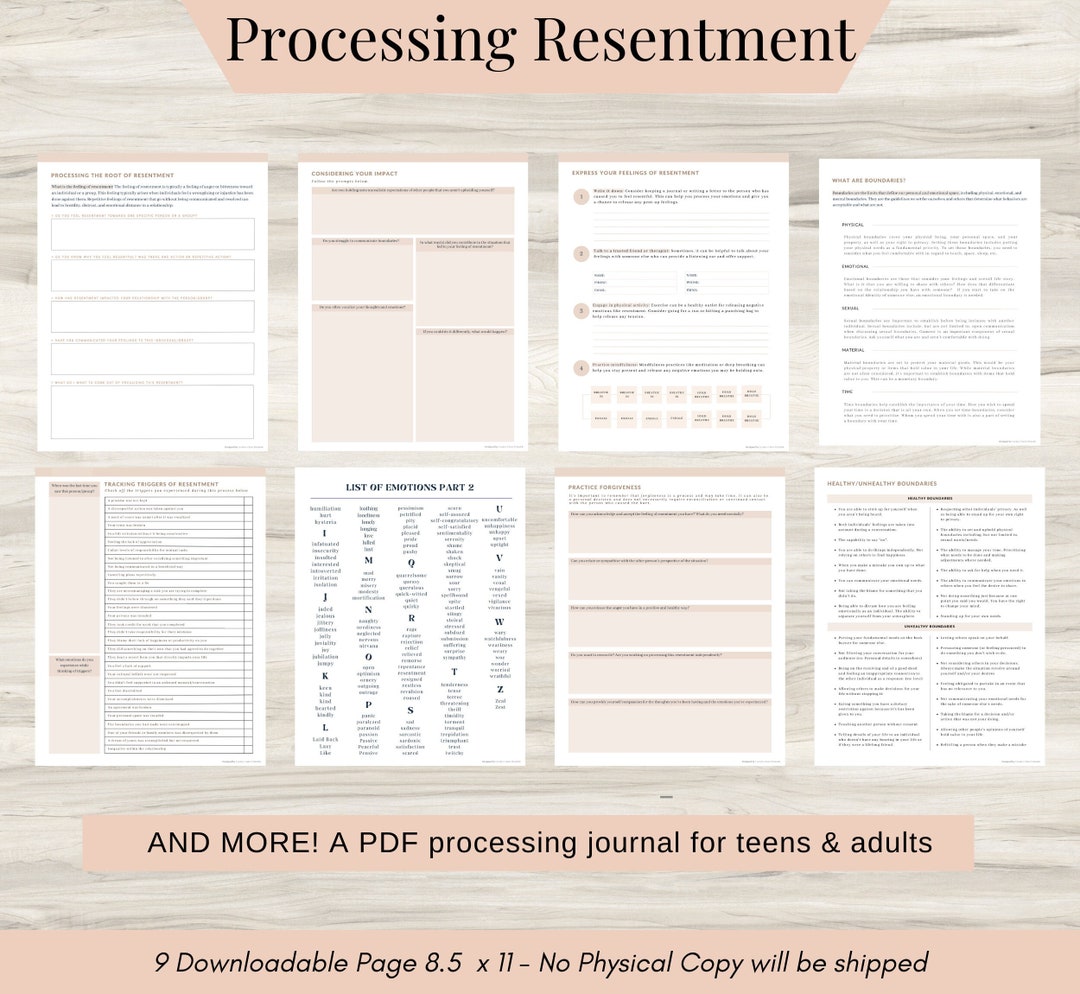 Processing Resentment, Mental Health Journal, Conflict Resolution ...
