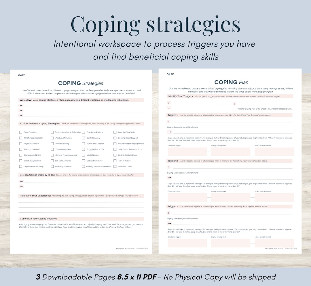 Coping Strategies Bundle, Identify Coping Strategies That Work for You ...