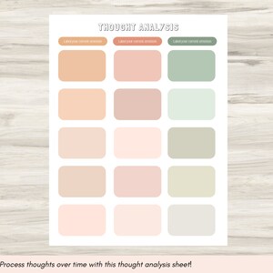 Trigger Processing Journal, Thought Processing Journal, Daily Self-care ...