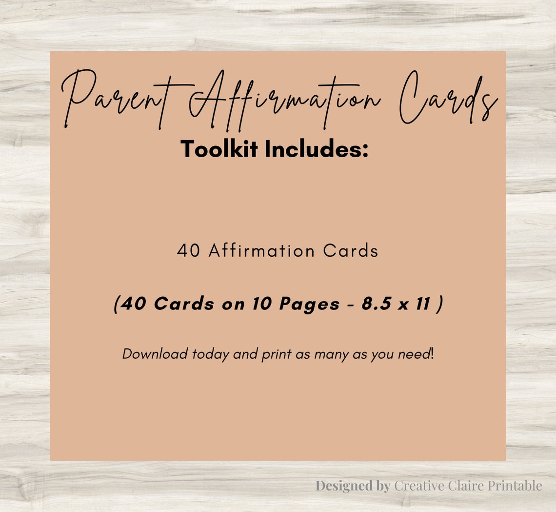 Parent Affirmation Cards Motherhood Affirmation Cards - Etsy