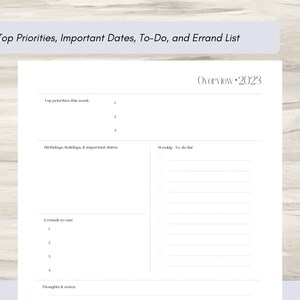 2023 Weekly Dated Calendar, 2023 Planner, 2023 Digital Calendar, 2023 ...