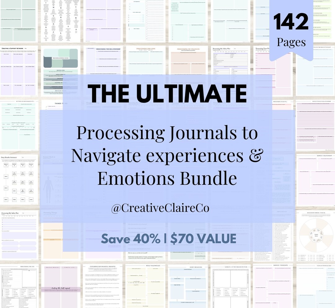 Processing Journals Bundle: Mental Health Resources (142+ Pages) (PDF ...
