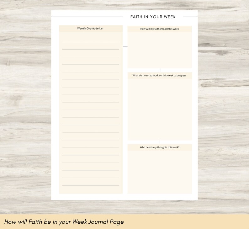 Faith Processing Journal Pages for Daily Self Care Mental | Etsy