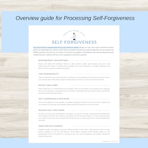 Self-forgiveness Journal: Mental Health Workbook (PDF Download) - Etsy