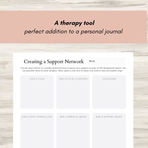 Support Network Worksheet: Mental Health Printable (PDF) - Etsy