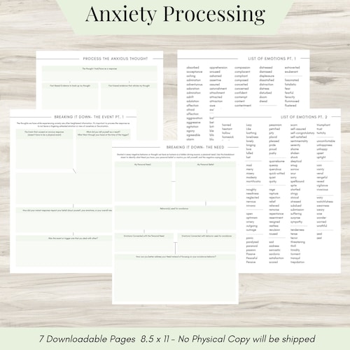 Social Anxiety Worksheets for Mental Health and Self-care - Etsy