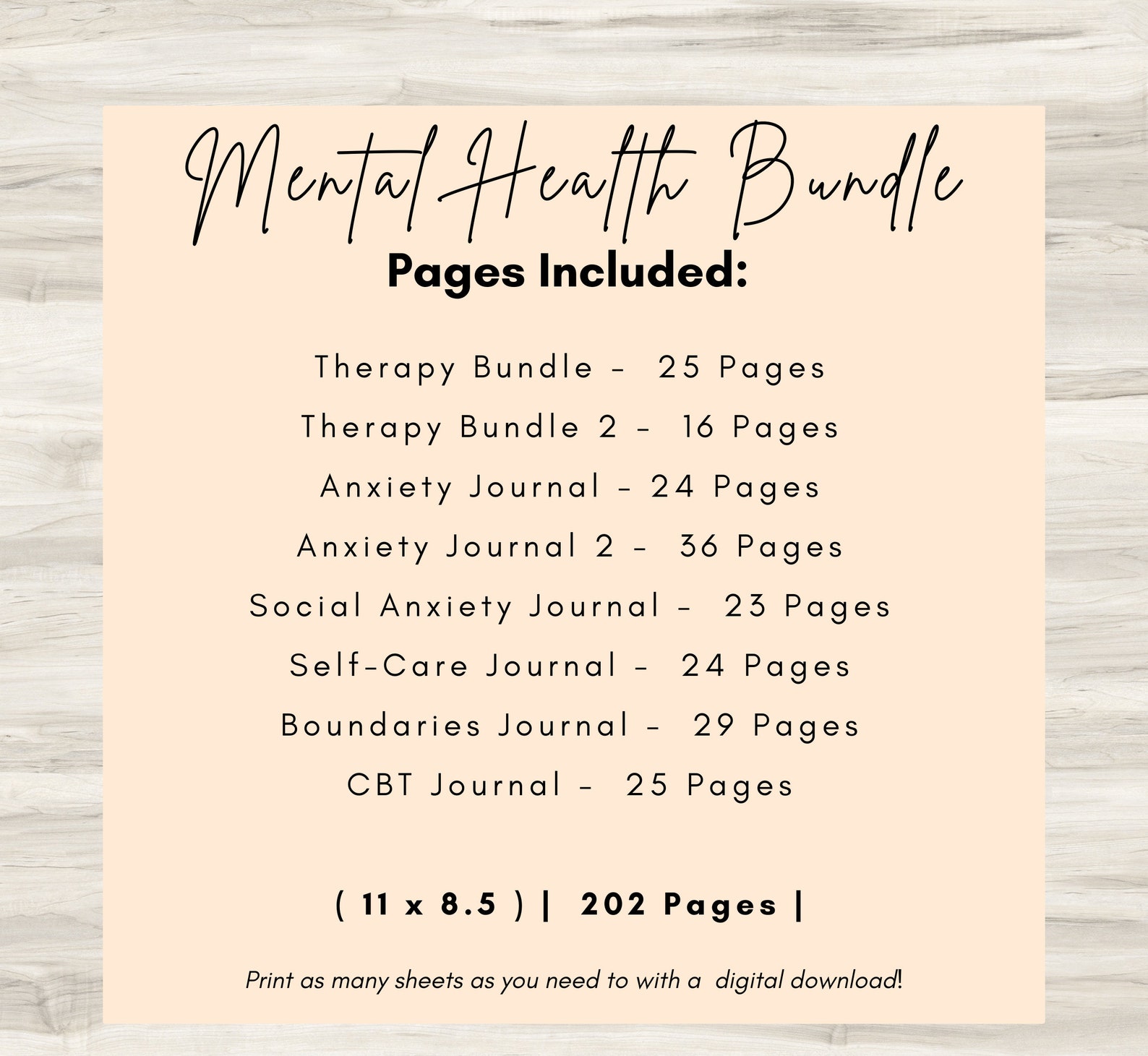 Mental Health Bundle Therapy Journals Mental Health - Etsy