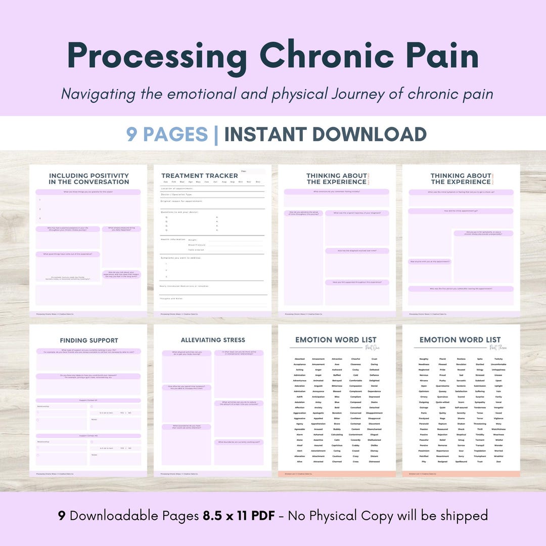 Chronic Pain Journal: Self-reflection & Management | Mental Health PDF ...