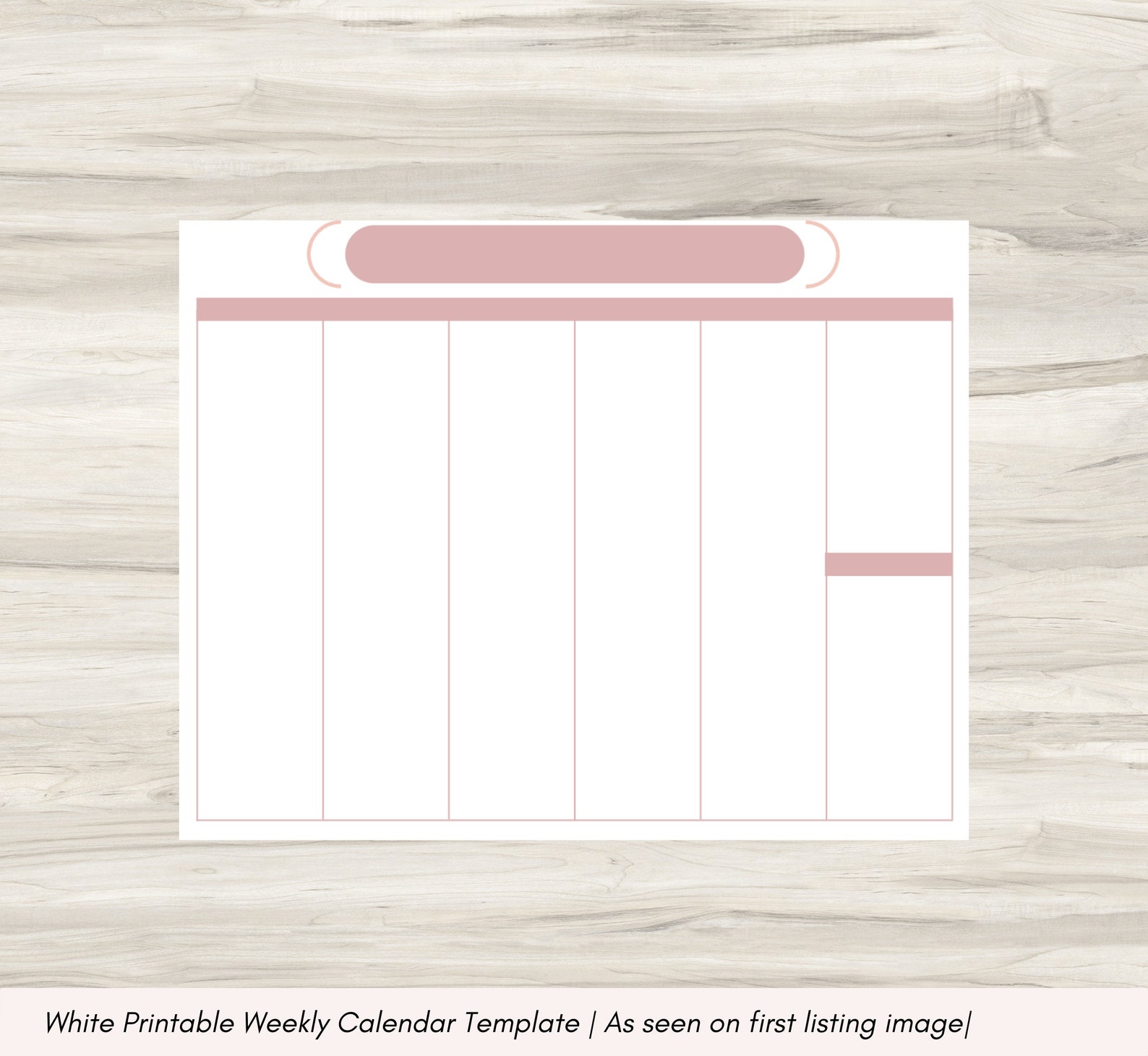 Weekly Calendar Printable Weekly To Do Week Planner Weekly | Etsy