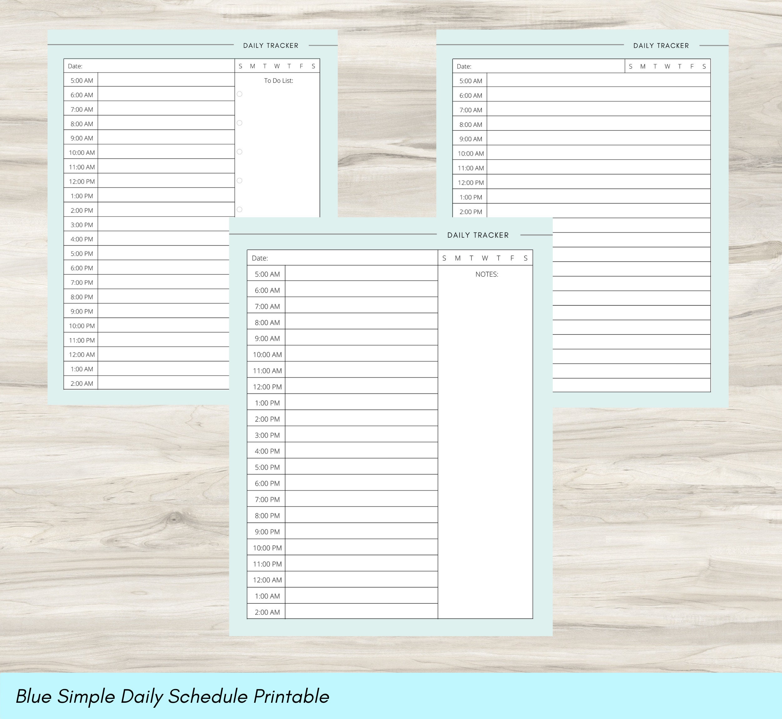 Daily Agenda Template Hour Weekly Schedule Daily Schedule | Etsy