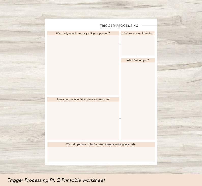 Trigger Processing Digital Thought Processing Journal Pages - Etsy