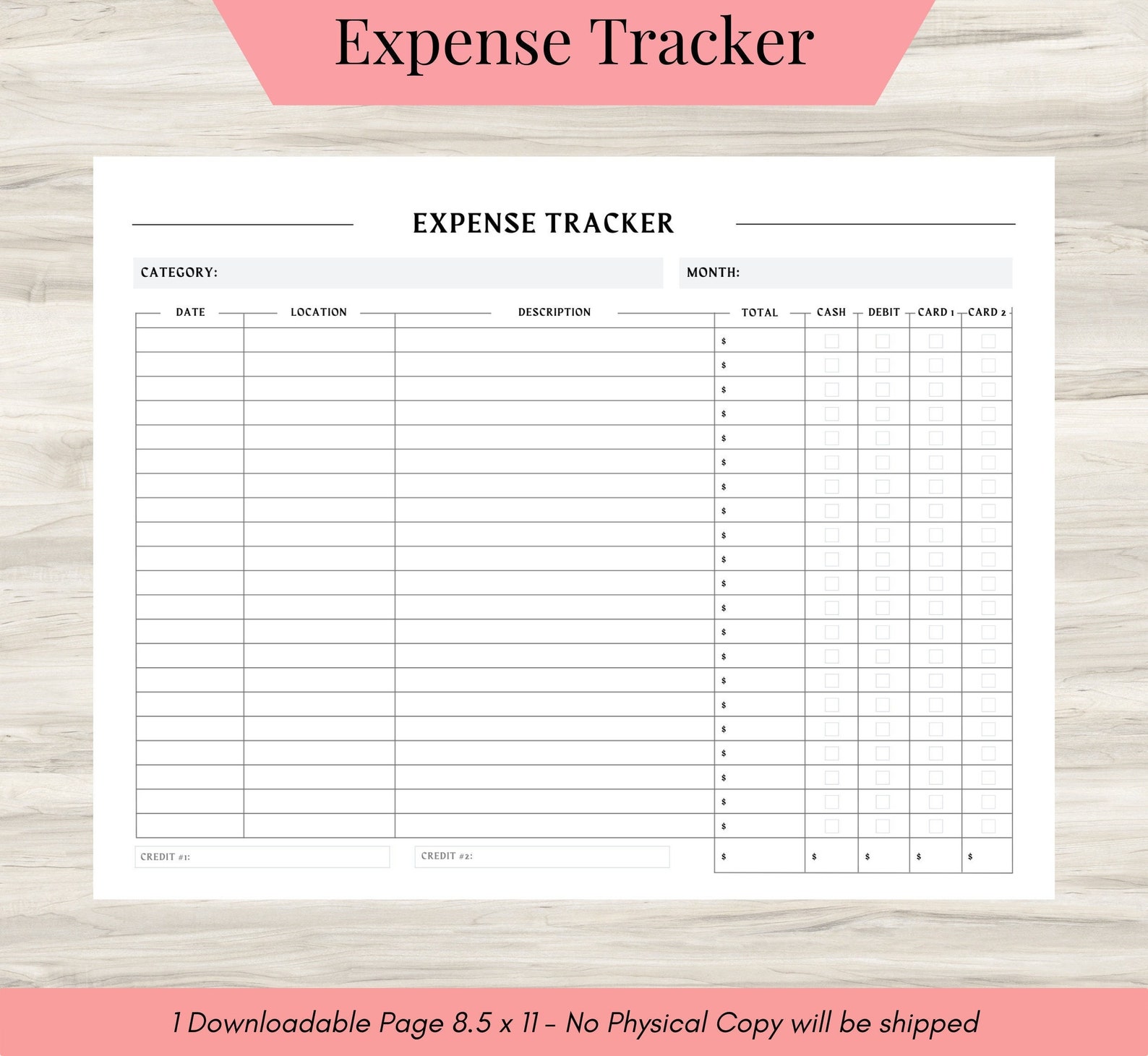Expense Tracker Bill Tracker Utility Payments Debt - Etsy