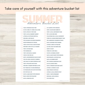 Summer Adventure Bucket List, Summer Self Care List, 50 Summer ...