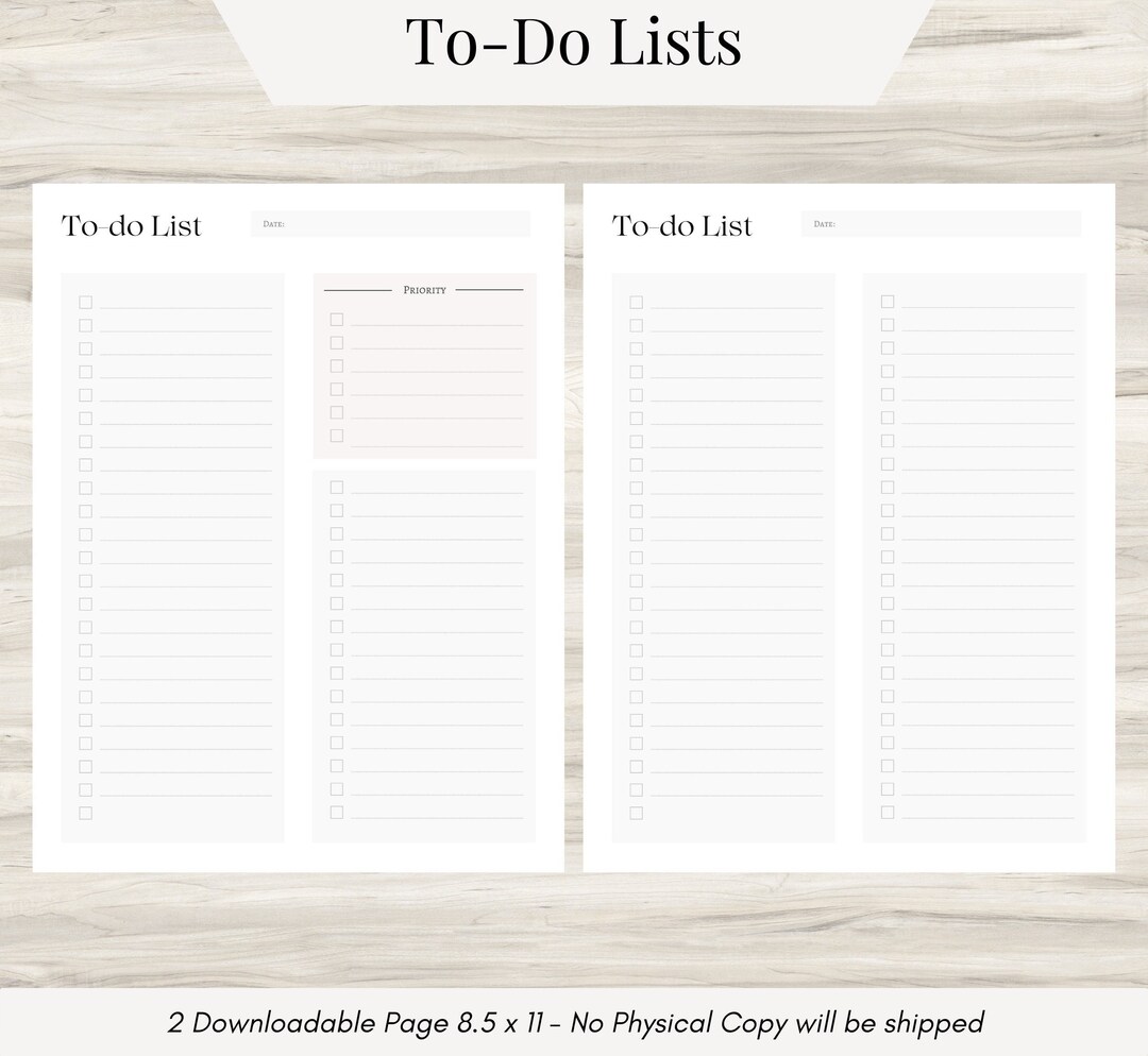 To Do List - Simple | Daily Task Tracker Sheet | Priority Planner ...