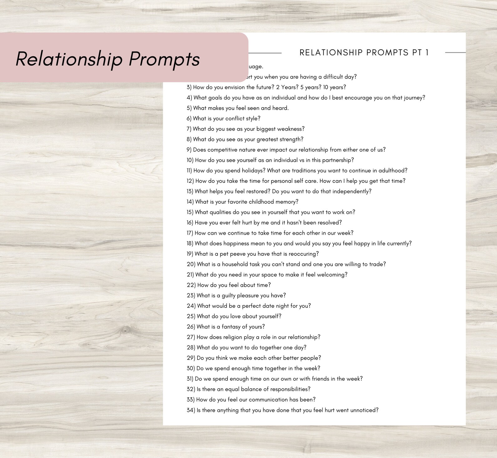 Relationship Journal Prompts Mental Health Journal Self Care | Etsy