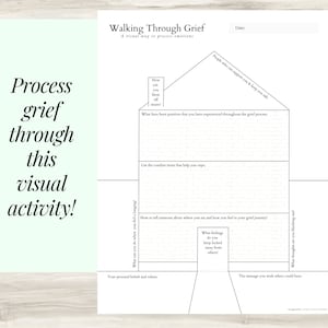 Grief House Visual Activity: Grief Counseling Worksheet (PDF) - Etsy