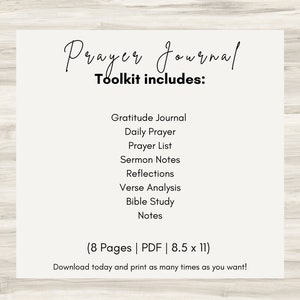 Prayer Journal: Daily Devotion, Gratitude, Bible Study (PDF) - Etsy