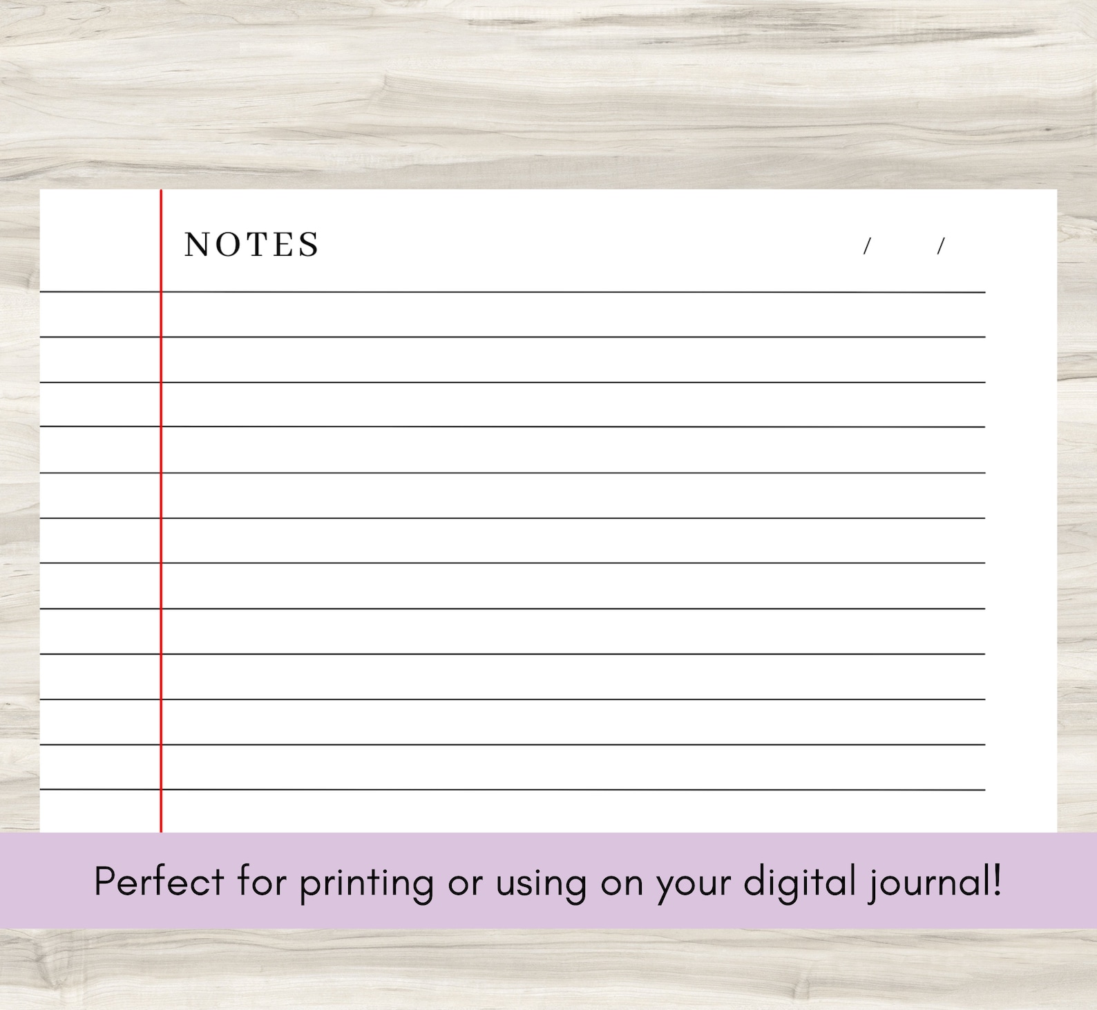 Blank Notes Sheet Blank Notes Template Digital Student | Etsy
