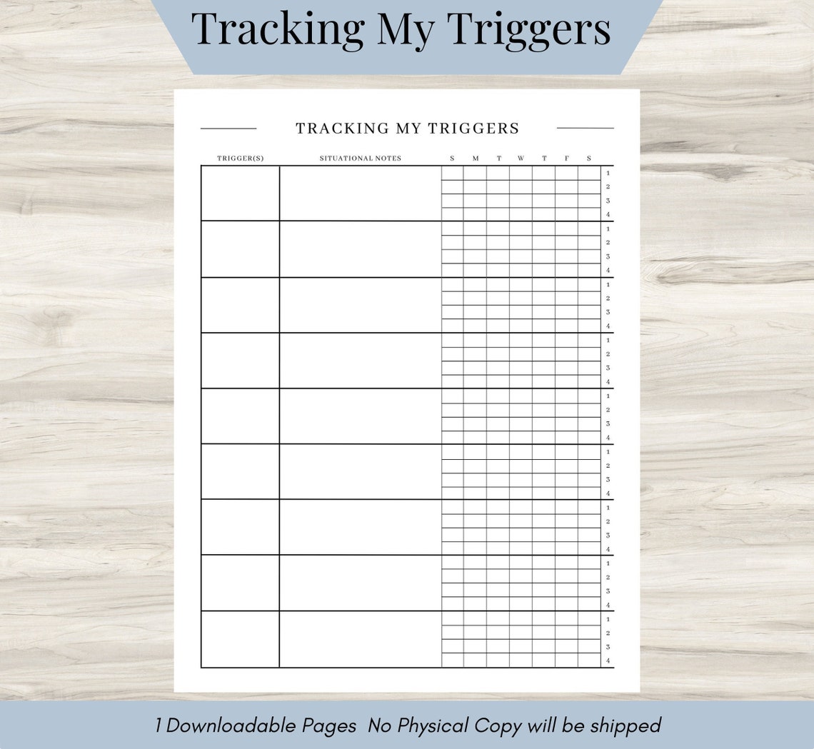 Trigger Tracker Trigger Processing Digital Thought | Etsy