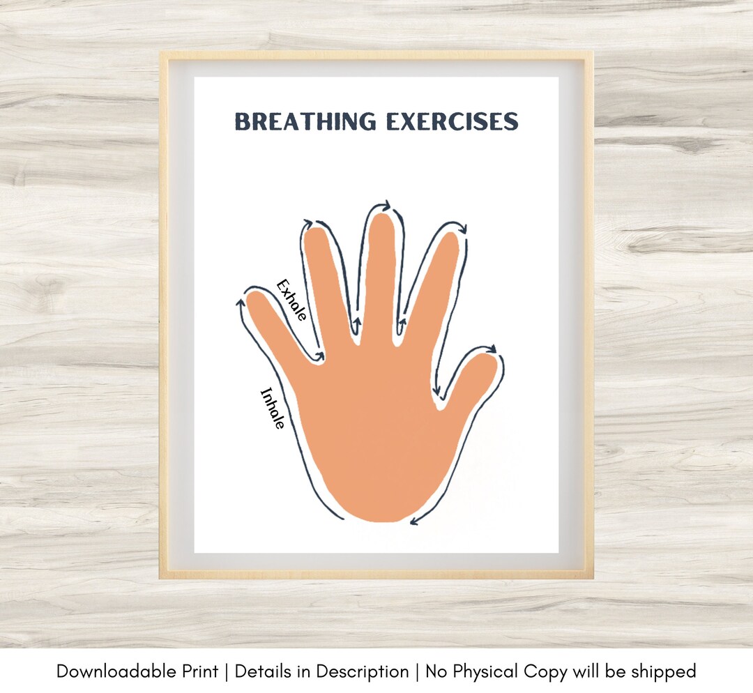 Breathing Exercises, Therapy Office Decor, Mental Health, Anxiety ...