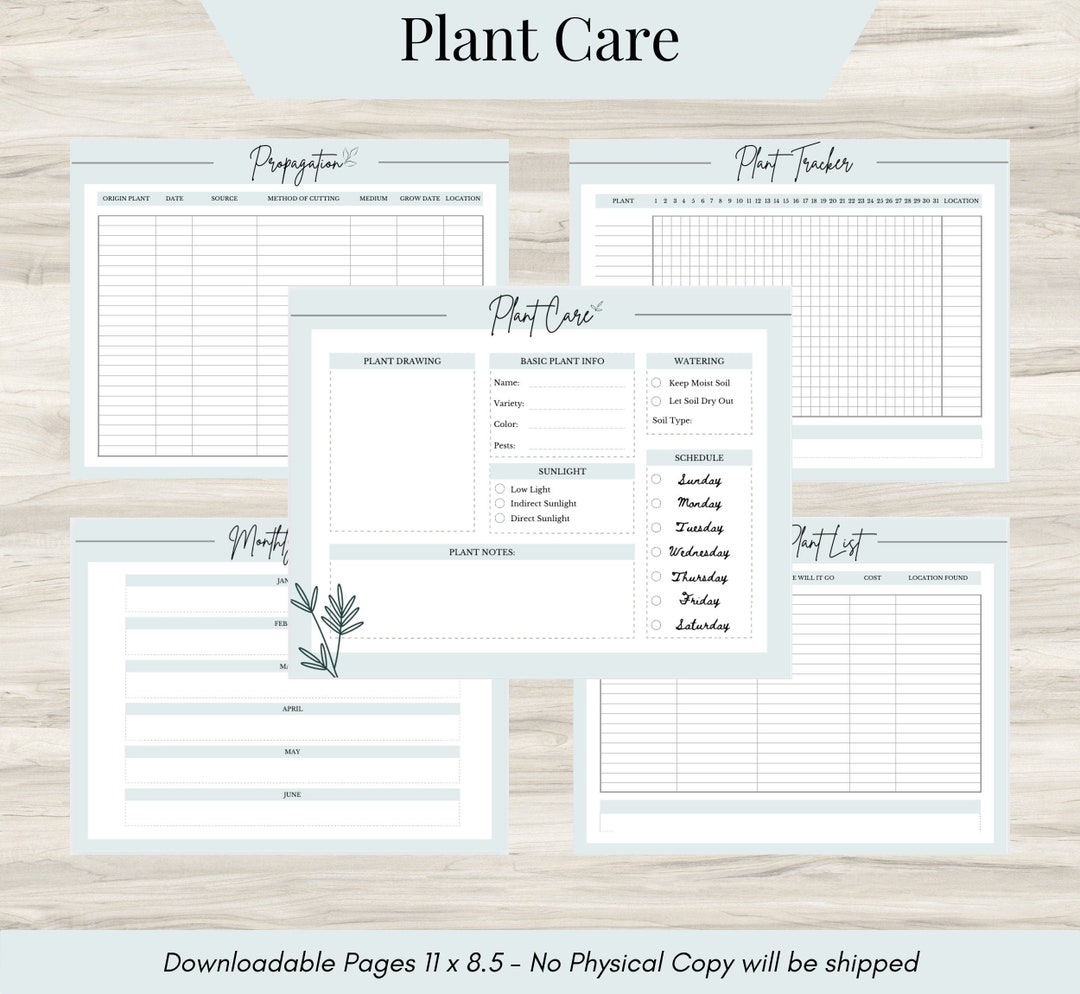 House Plant Journal Printable, Plant Caretaker Log, Indoor Plant Log ...