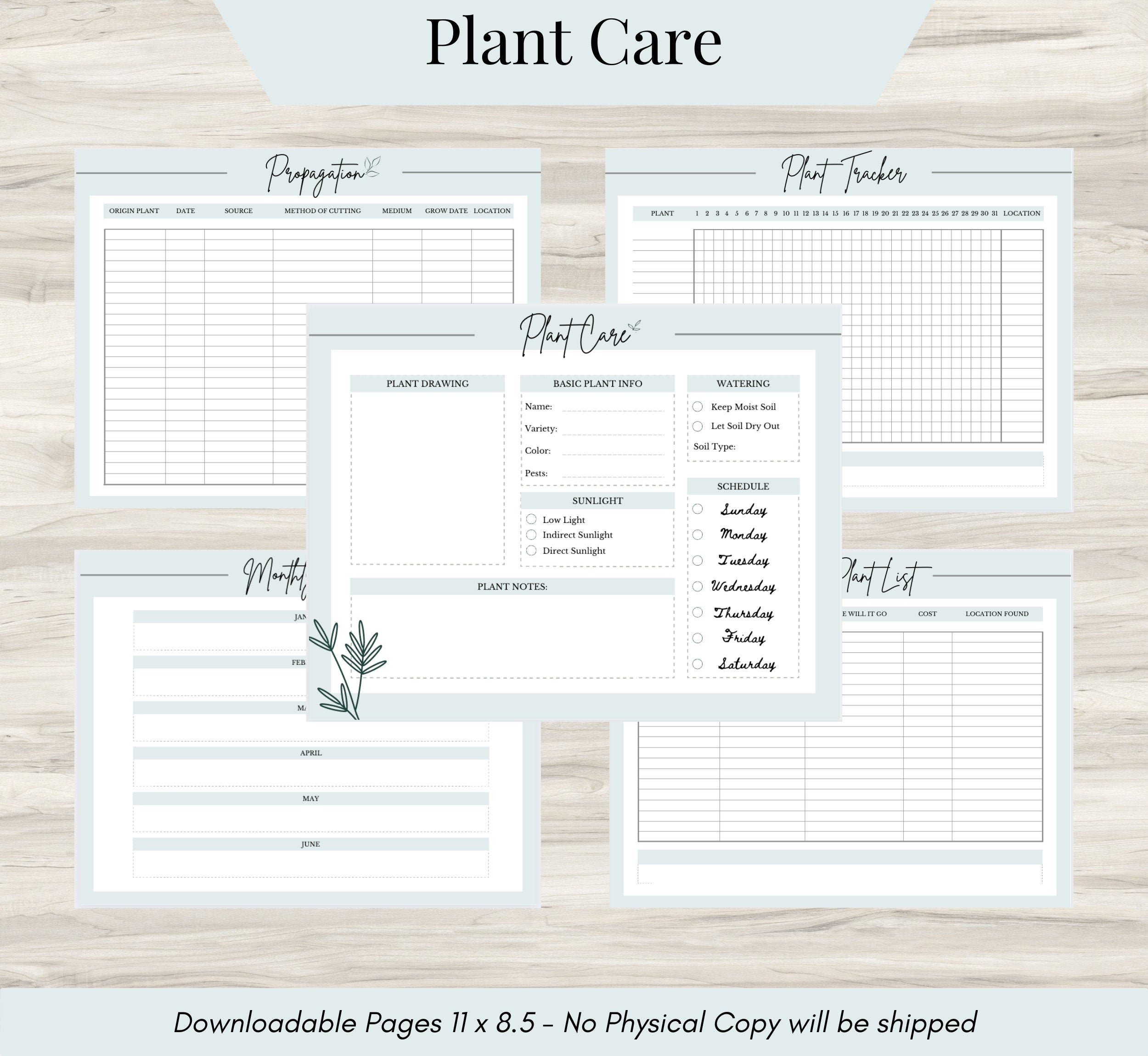 House plant Journal Printable Plant Caretaker Log Indoor | Etsy