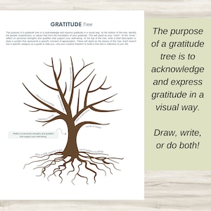 Gratitude Tree Activity: Visual Worksheet (PDF) - Etsy