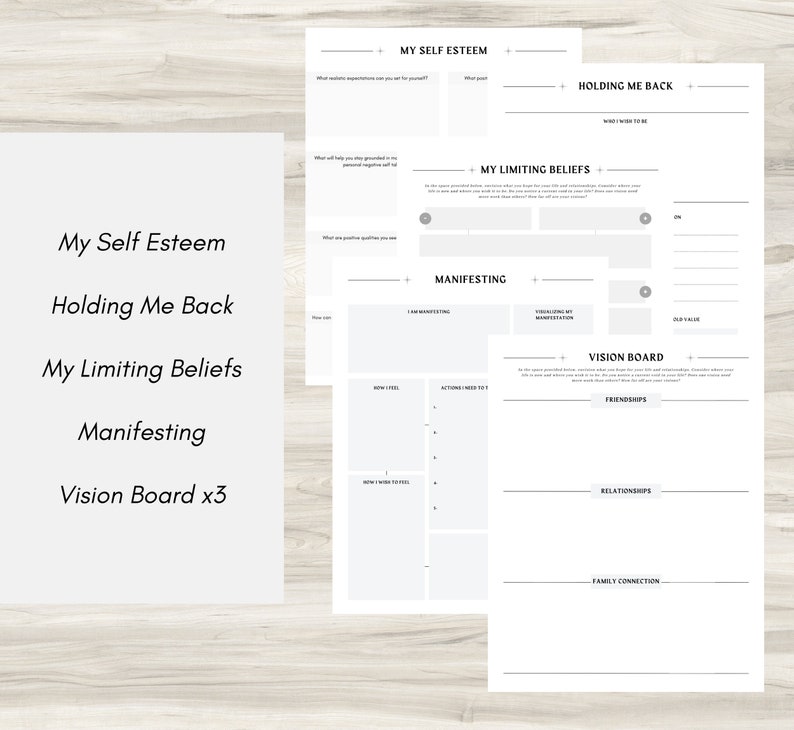 Manifestation Journal Holistic Wellness Self-care Journal - Etsy