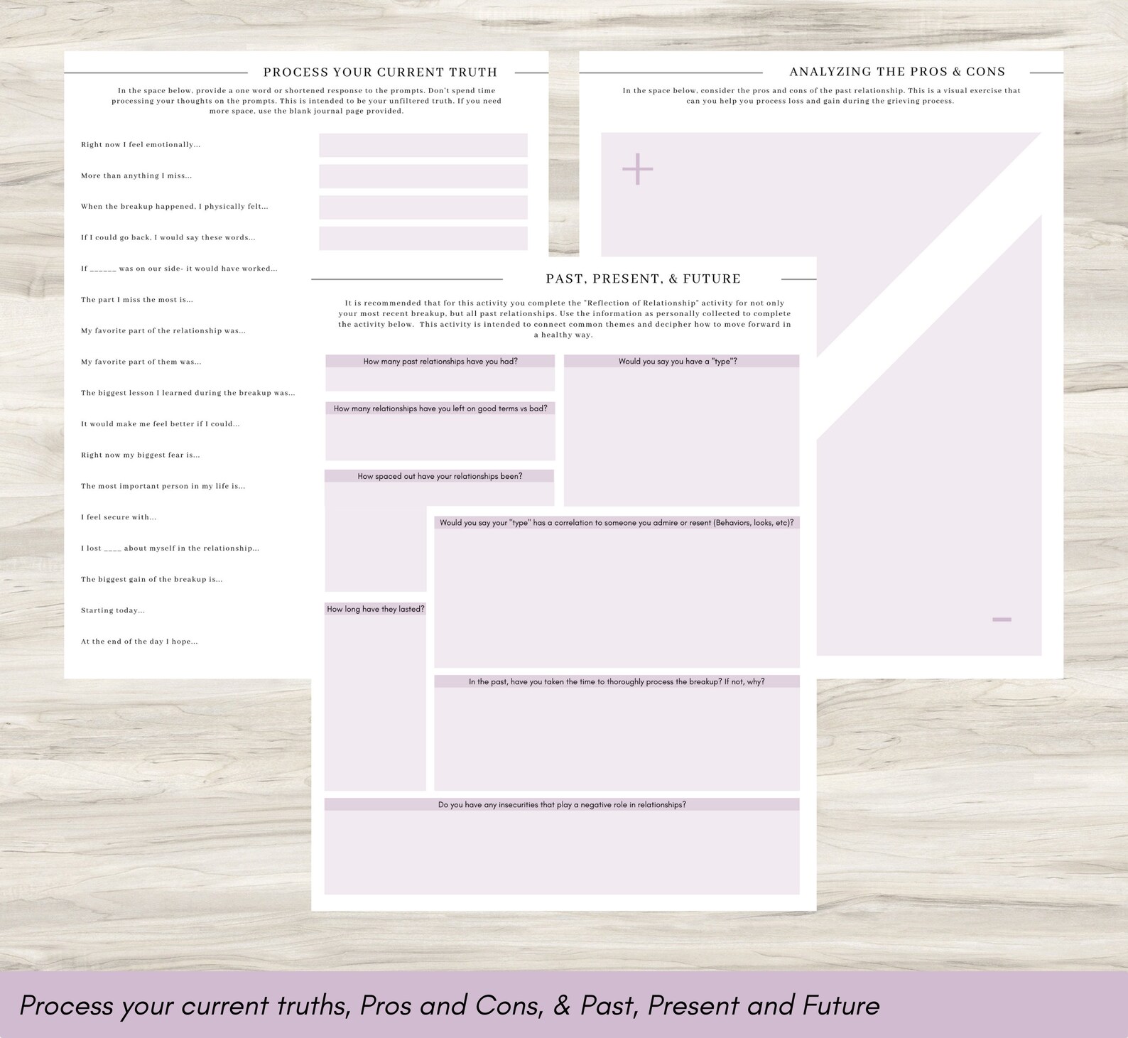Breakup Processing Journal Pages Daily Self-care Mental - Etsy