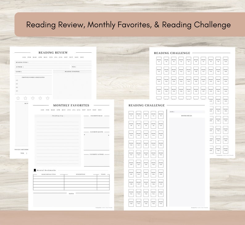 Reading Planner Book Tracker Reading Log Library Books - Etsy