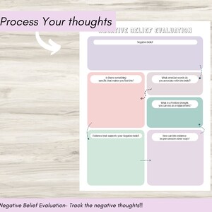 Self Esteem Processing Journal Pages for Daily Self Care, Mental Health ...