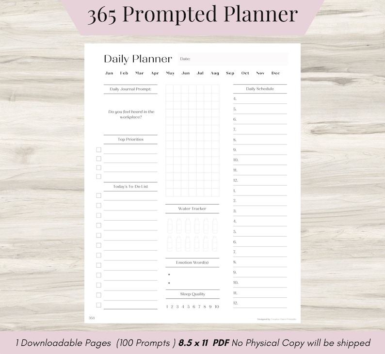 Daily Journal Prompts 2023 Planner With Prompts 365 Journal - Etsy