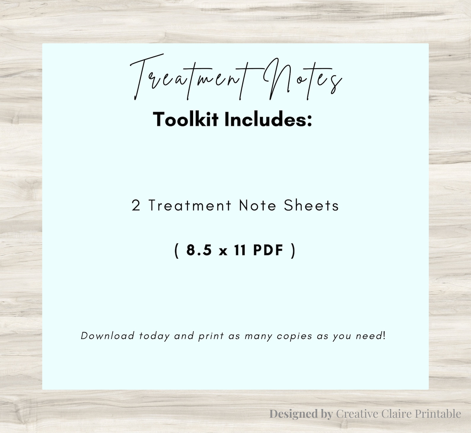 Treatment Note Sheets, Provider Worksheet, Therapist Note Template ...