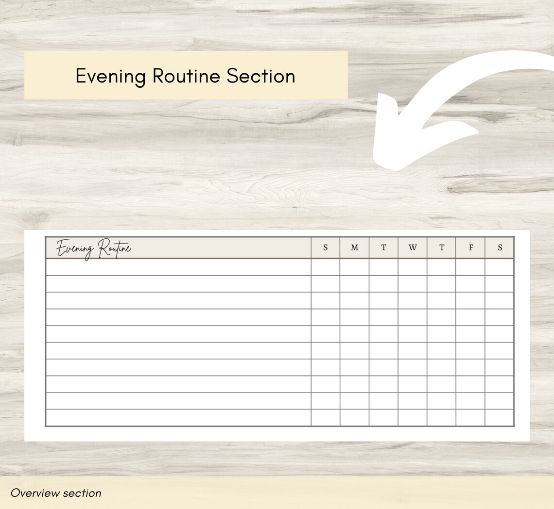 My Daily Routine Sheet Daily Routine Planner Self Care - Etsy