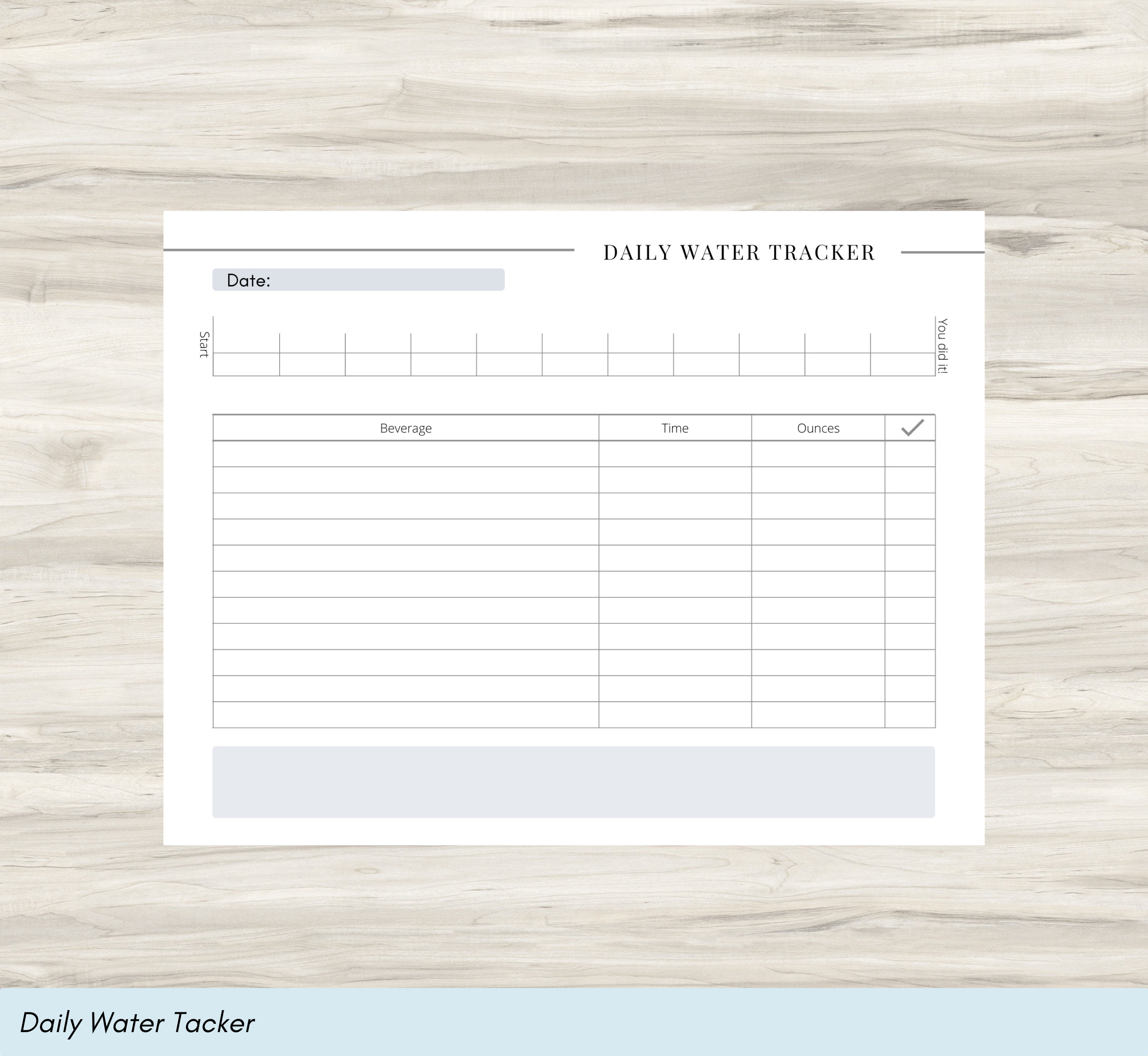Printable Water Tracker: Daily, Weekly, Monthly (digital Download) - Etsy
