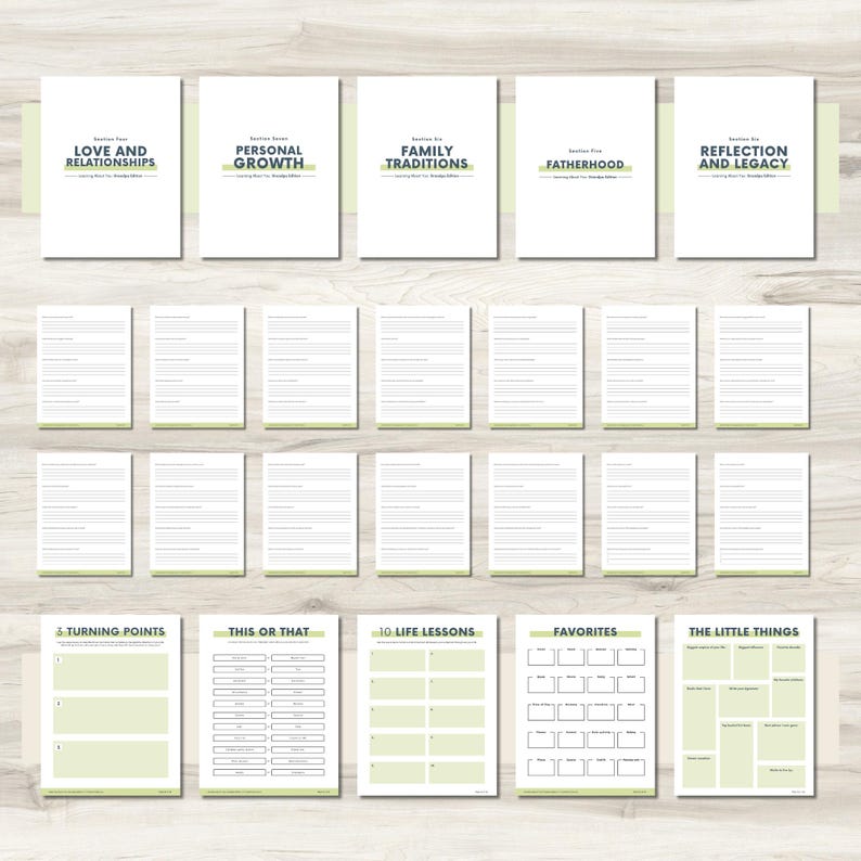 Grandfather Memory Journal | Guided Keepsake for Grandpa, Life Story ...