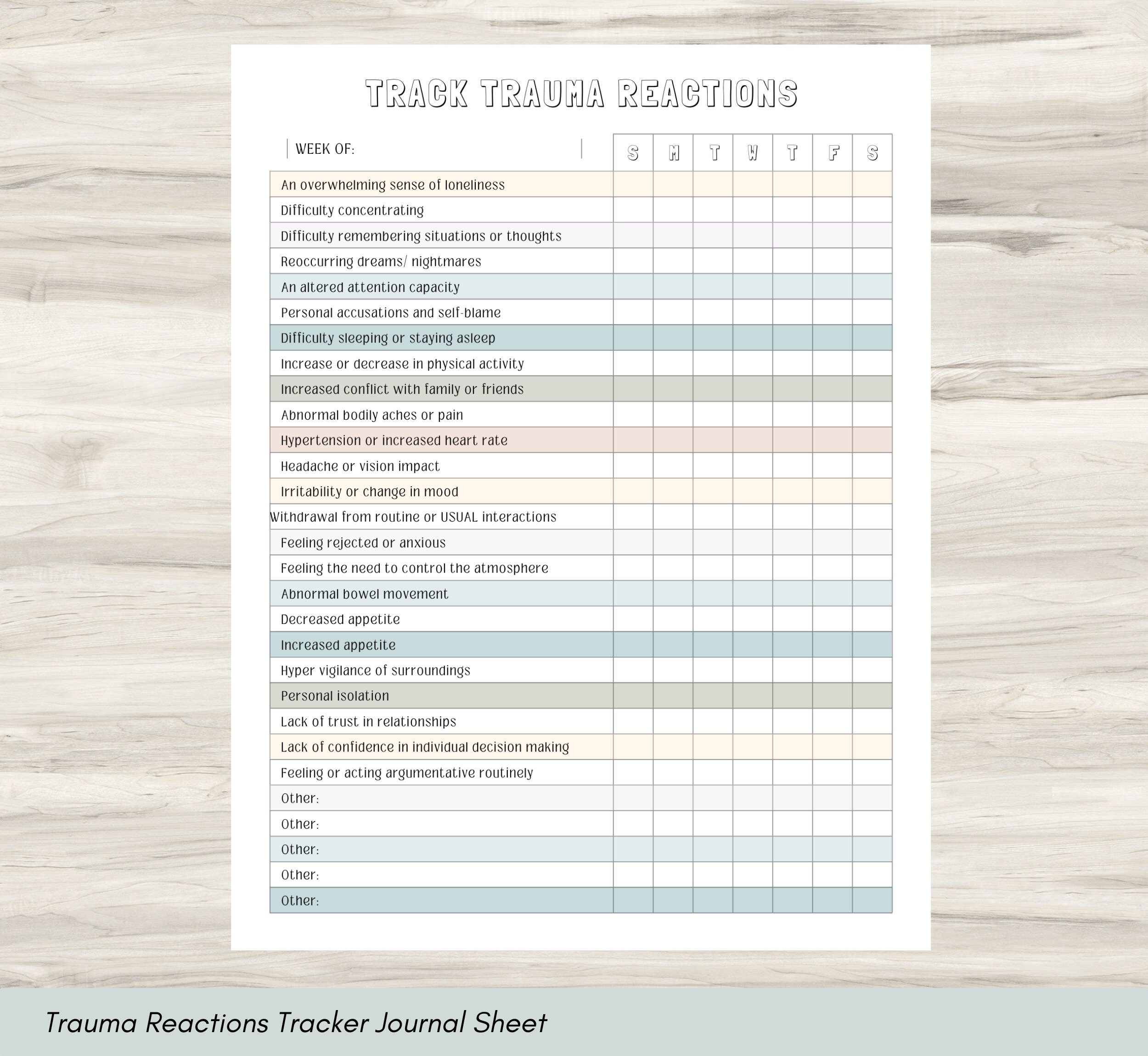 Trauma Processing Journal Pages: Self-care Worksheets (PDF) - Etsy